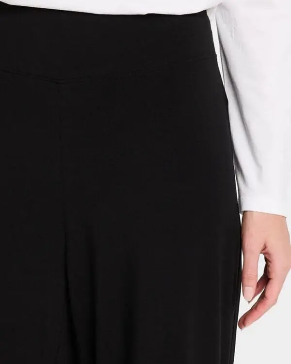 Eileen Fisher Wide-leg Stretch Jersey Pants - Black