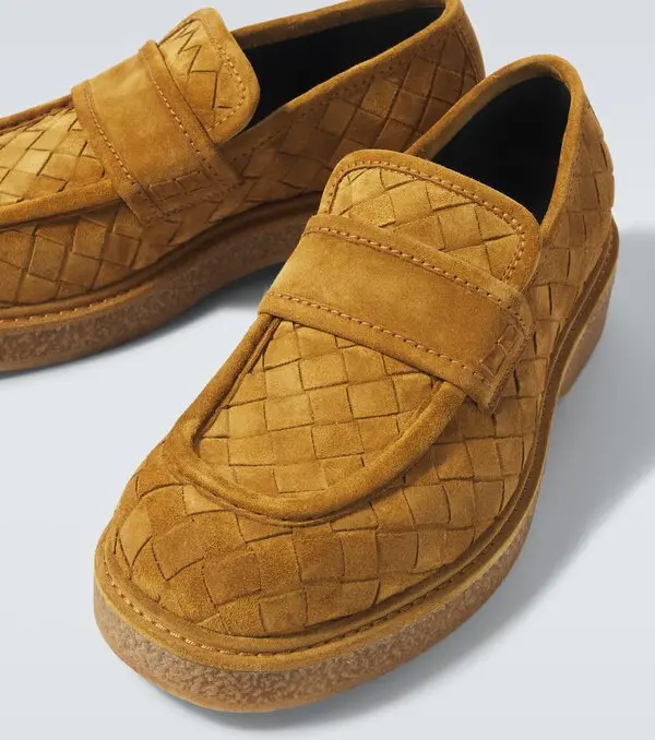 Bottega Veneta Haddock Intrecciato Loafers - Brown