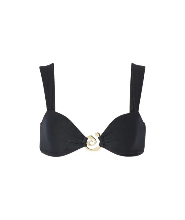 SAME Spiral Bikini Top - Black