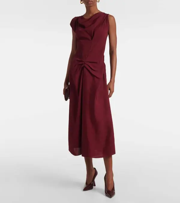 Victoria Beckham - Deconstructed Gathered Midi Dress