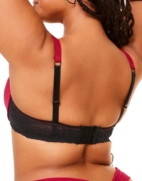 ADORE ME Clairabella Contour Demi Bra - Dark Red