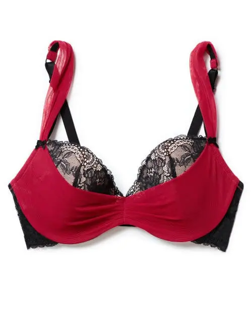ADORE ME Clairabella Contour Demi Bra - Dark Red