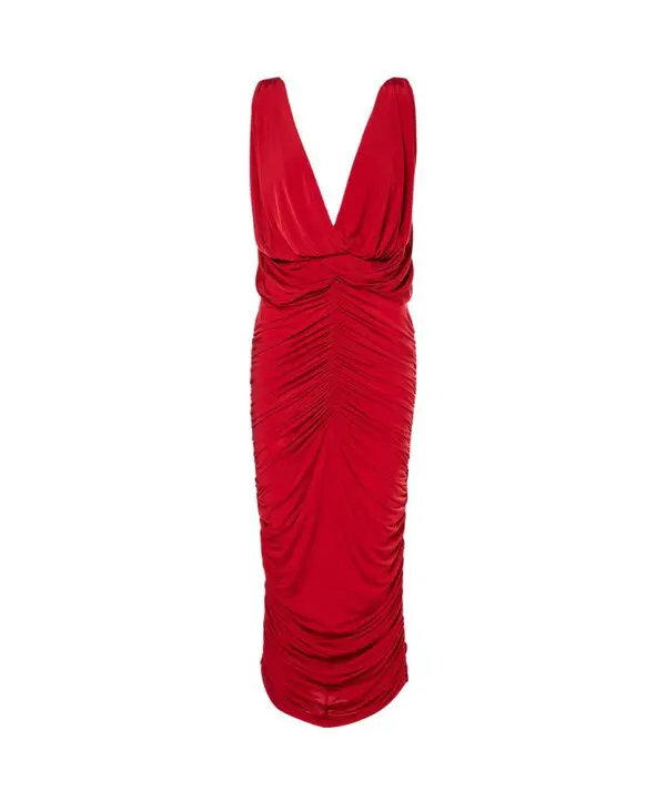 Magda Butrym Ruched Draped Midi Dress