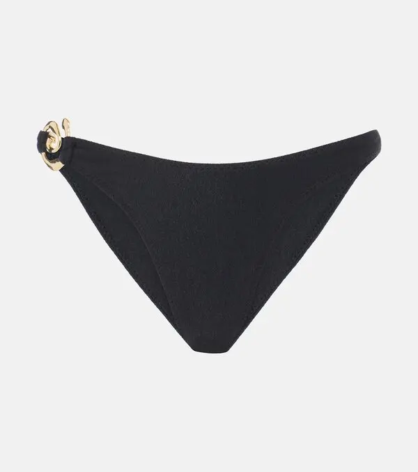 SAME Name Spiral Low-rise Bikini Bottom - Black