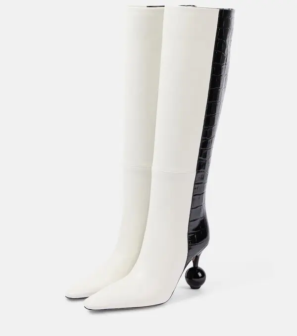 Jacquemus Les Bottes Bisou Leather Knee-high Boots