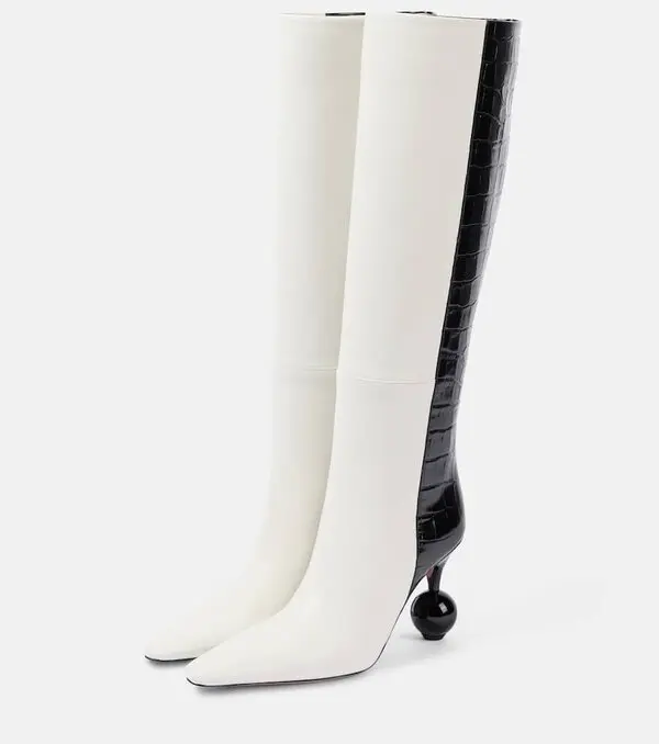 Jacquemus Les Bottes Bisou Leather Knee-high Boots