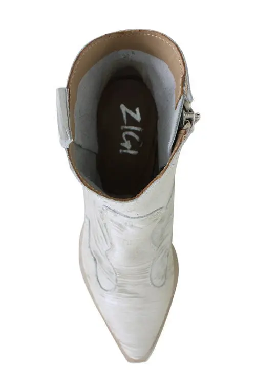ZIGI Yuliana Western Boots - Off White Leather