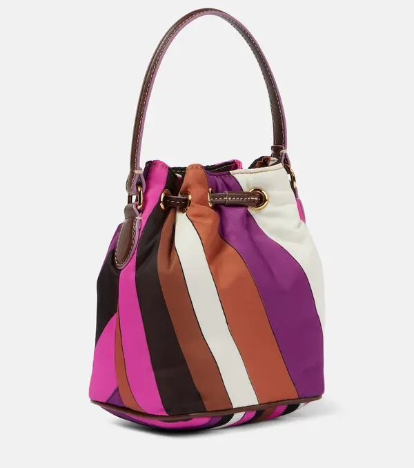 Emilio Pucci Yummy Iride Canvas Bucket Bag - Pink