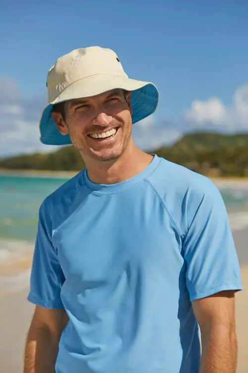 UV SKINZ Reversible Bucket Hat - Sky Blue/cream
