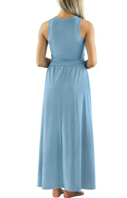 UV SKINZ V-neck Maxi Dress - Lagoon