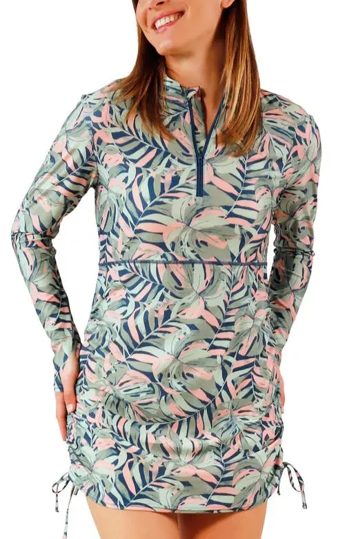 UV SKINZ Convertible Swim Shirtdress - Moonlit Canopy
