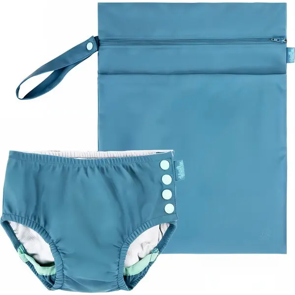 UV SKINZ Adjustable Swim Diaper Set - Baltic