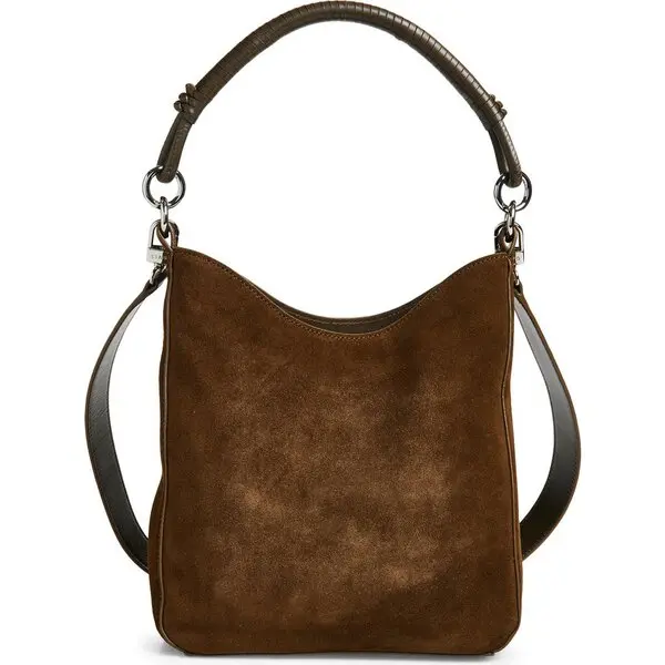 Staud Mel Suede Shoulder Bag - Truffle