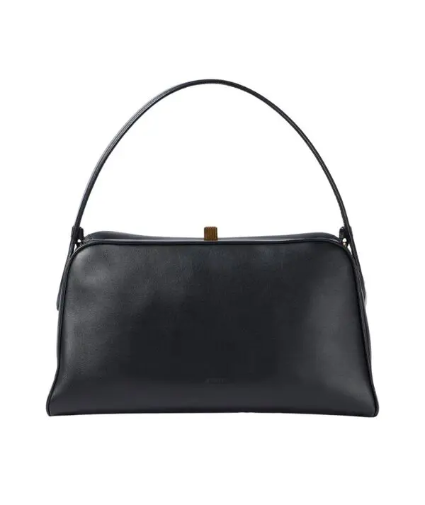 Khaite Cate Leather Shoulder Bag - Black