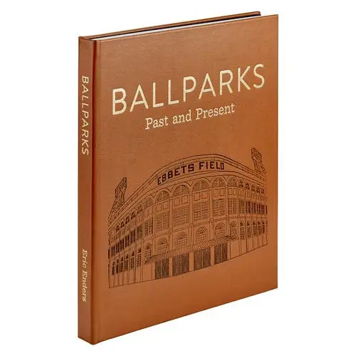 GRAPHIC IMAGE Ballparks Past And Present Leather Coffee Table Book