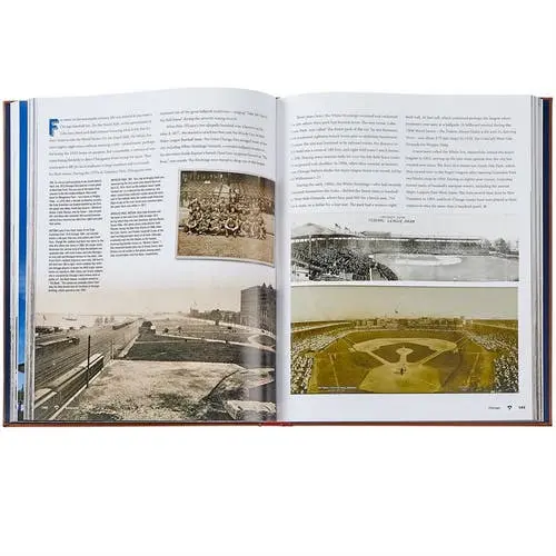 GRAPHIC IMAGE Ballparks Past And Present Leather Coffee Table Book