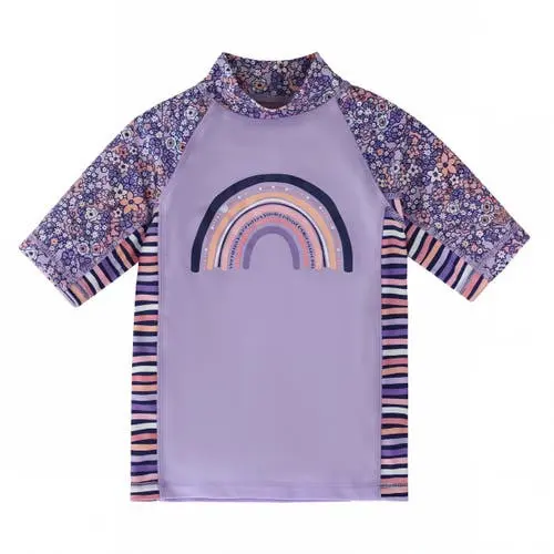 UV SKINZ Short Sleeve Swim Shirt - Lavender Fields