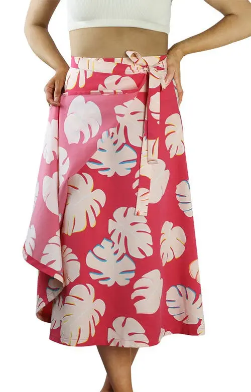 UV SKINZ Wrap Skirt - Berry Flora