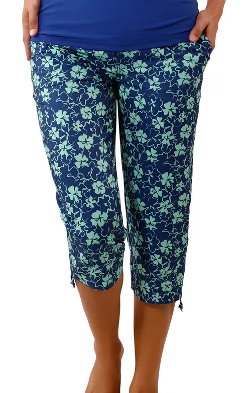 UV SKINZ Beach Capris - Coastal Hibiscus