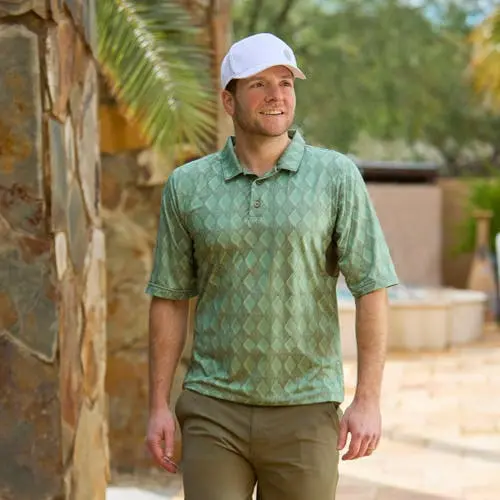 UV SKINZ Short Sleeve Performance Polo - Diamond Ace