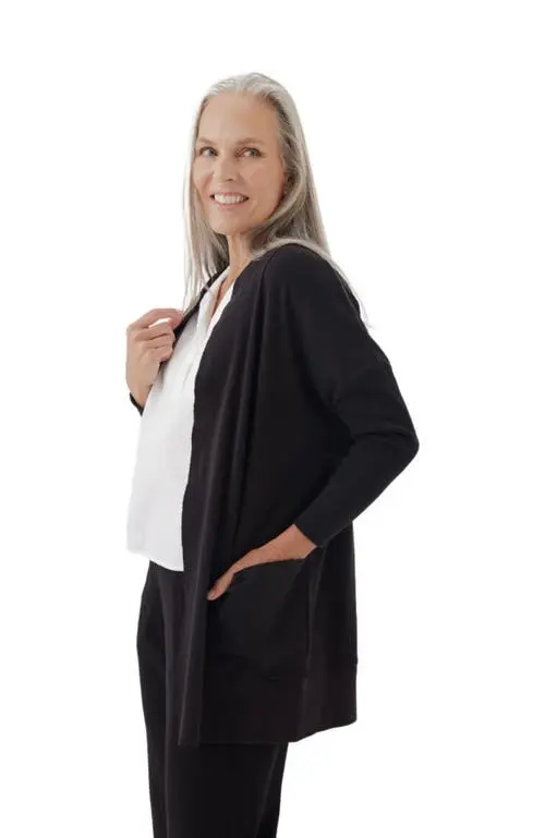 PACT Organic Cotton Cardigan - Black