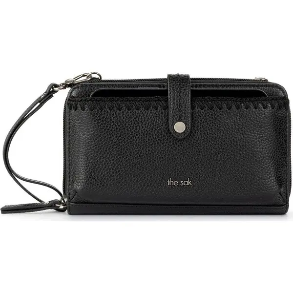 THE SAK Iris Smartphone Crossbody Bag - Black Leather