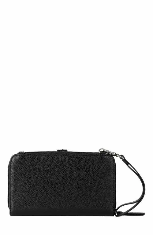 THE SAK Iris Smartphone Crossbody Bag - Black Leather