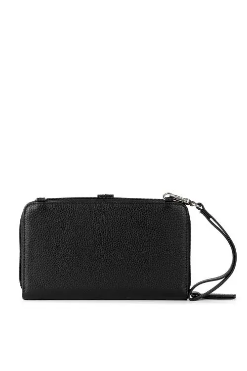 THE SAK Iris Smartphone Crossbody Bag - Black Leather