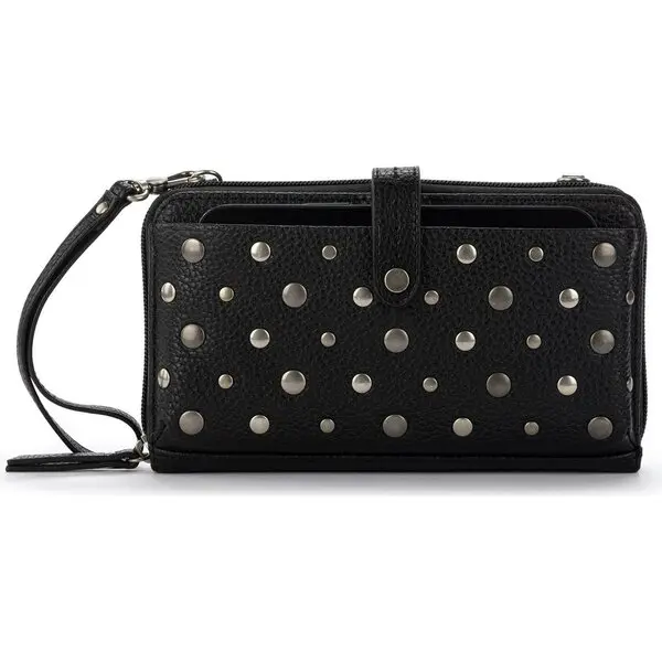 THE SAK Iris Smartphone Crossbody Bag - Black Silver Stud