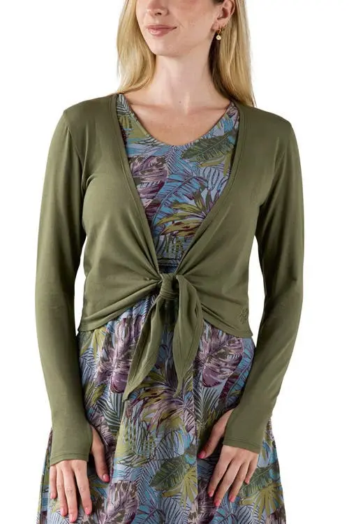 UV SKINZ Long Sleeve Crossover Wrap - Deep Olive