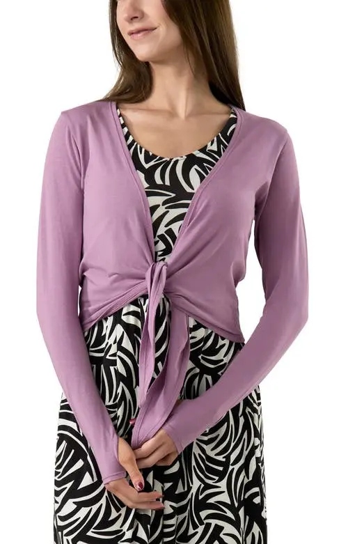 UV SKINZ Long Sleeve Crossover Wrap - Grape