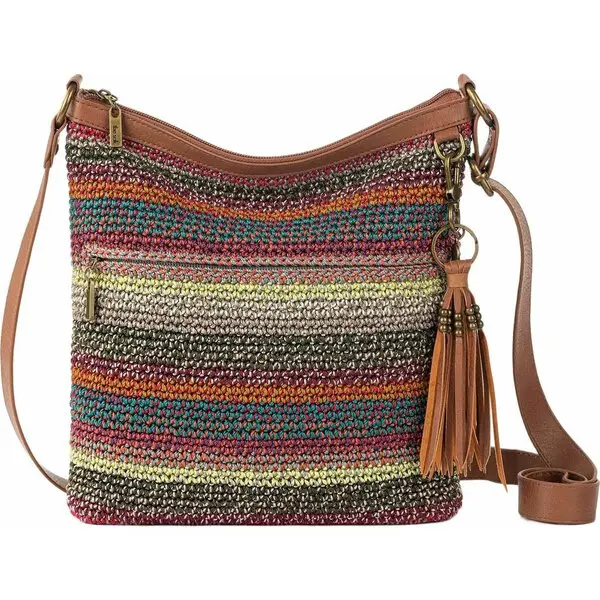THE SAK Lucia Leather Crossbody Bag - Sunset Stripe