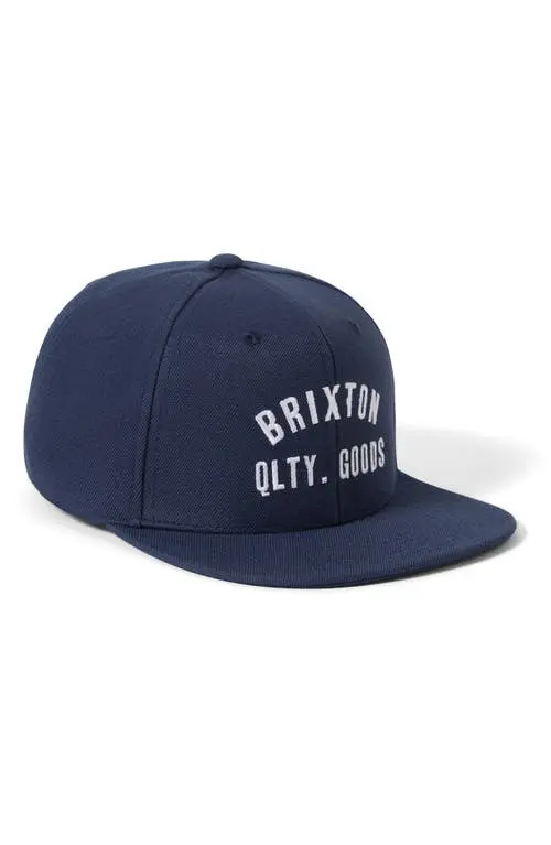 Brixton Woodburn Netplus® Snapback Cap - Washed Navy