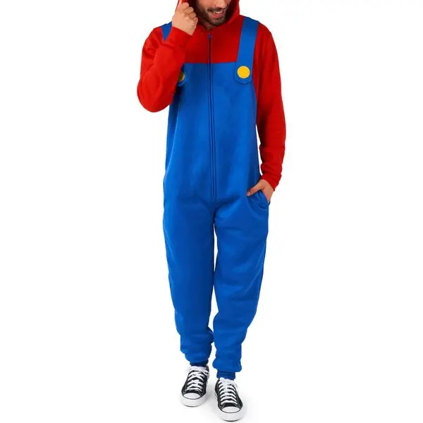 Opposuits Super Mario™ Hooded Fleece Jumpsuit - Blue