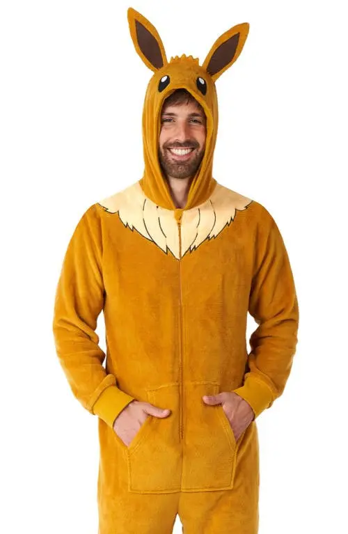 Opposuits Pokémon™ Eevee Hooded Long Sleeve Fleece Jumpsuit