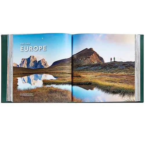 GRAPHIC IMAGE 100 Hikes Of A Lifetime Leather Coffee Table Book