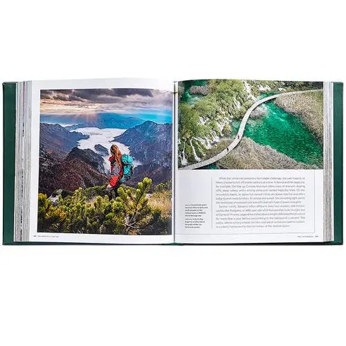 GRAPHIC IMAGE 100 Hikes Of A Lifetime Leather Coffee Table Book