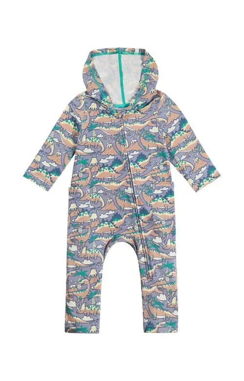 UV SKINZ Hooded Everyday Romper - Happy Dinos