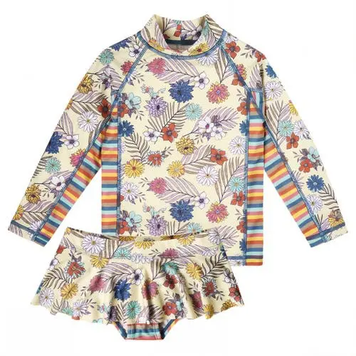 UV SKINZ 2pc Long Sleeve Swim Set - Summer Garden