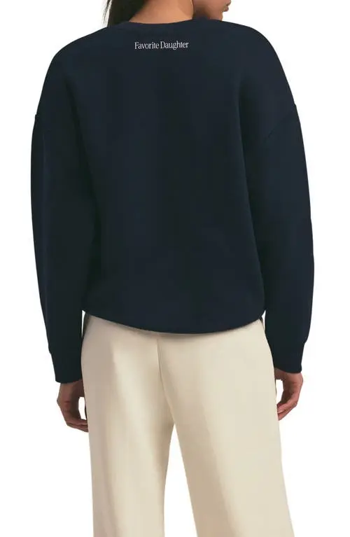 FAVORITE DAUGHTER Favorite Aunt Graphic Sweatshirt - Navy