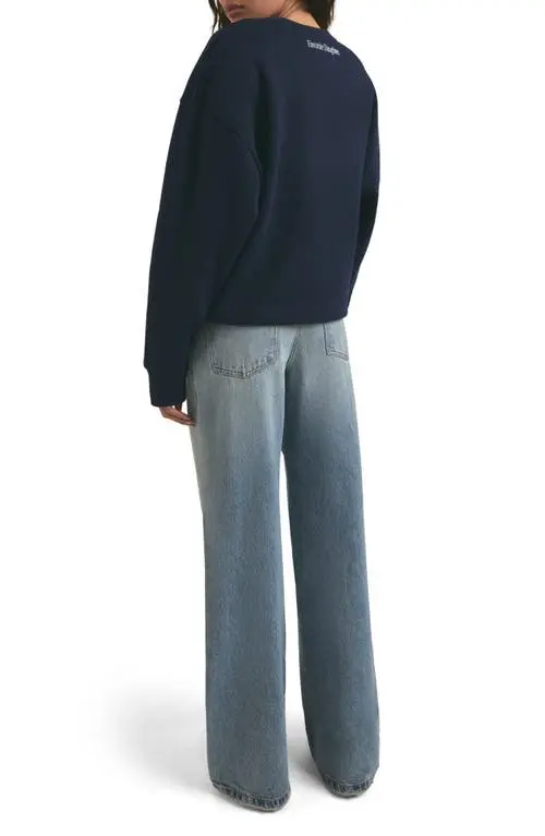 FAVORITE DAUGHTER Favorite Sister Graphic Sweatshirt - Navy