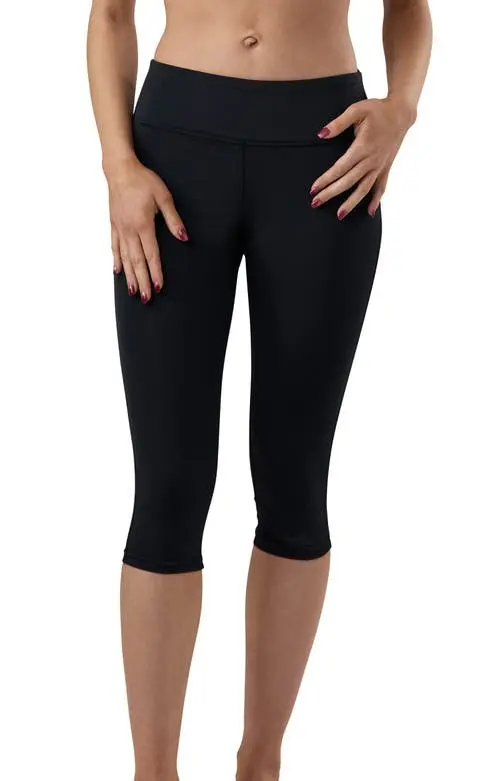 UV SKINZ Active Sport Swim Capris - Black