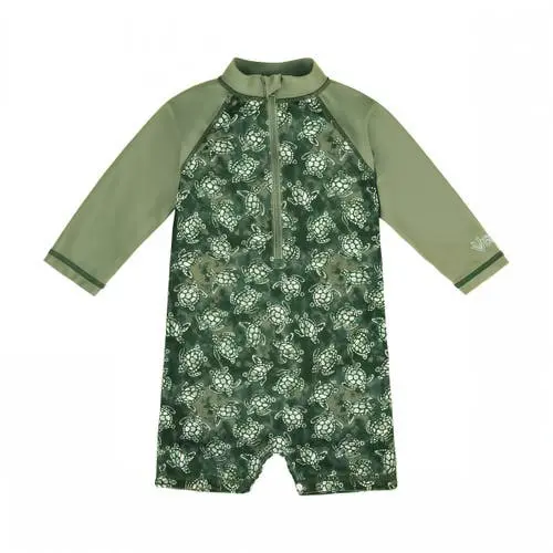 UV SKINZ Long Sleeve Swim Romper - Turtle Cove