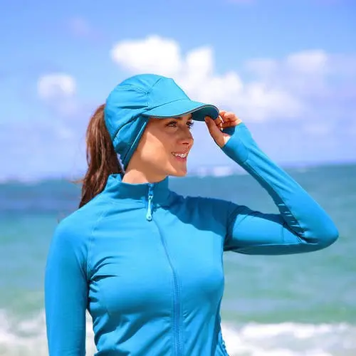 UV SKINZ Active Fleece Hat - Mykonos Blue