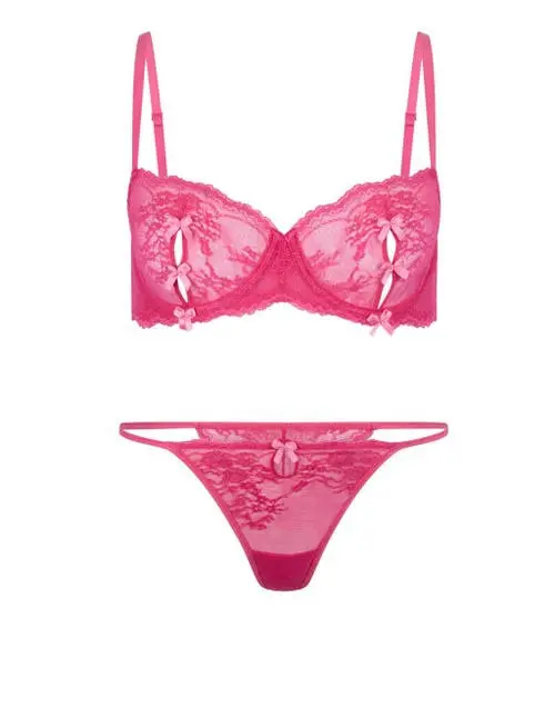 ADORE ME Margeaux Unlined Balconette Bra - Dark Pink