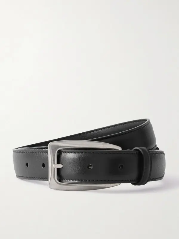 THE ROW Arco Leather Belt - Black