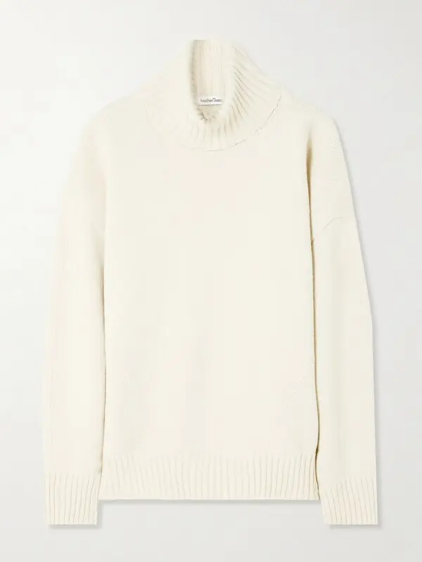 Another Tomorrow Recycled Cashmere And Wool-blend Turtleneck Sweater