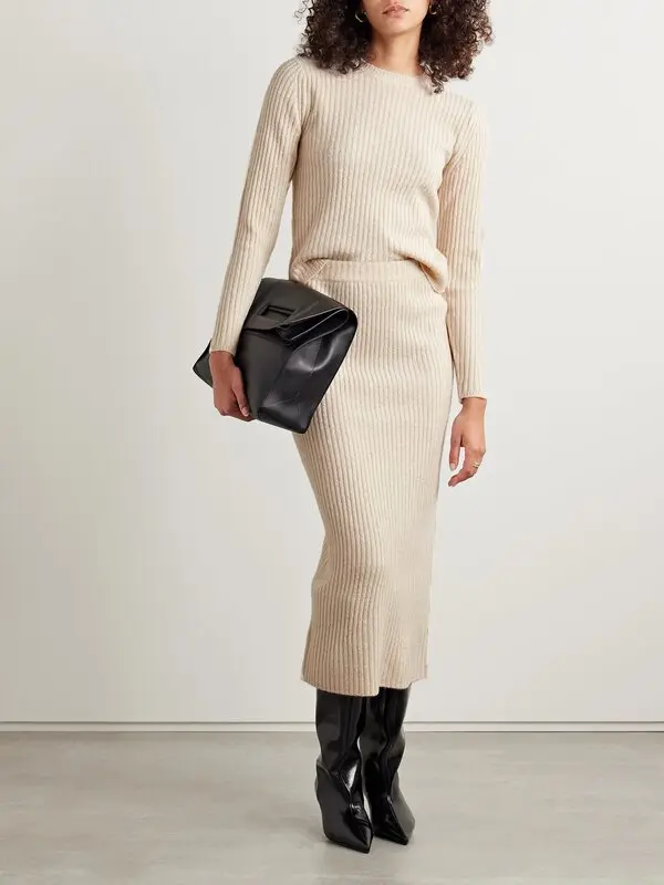 Co Ribbed Wool-blend Sweater
