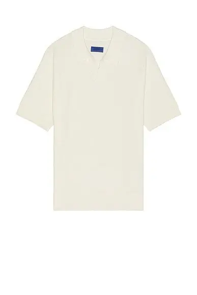 Saturdays Nyc Alex Merino Wool Open Placket Polo