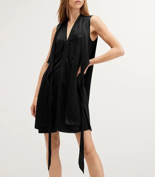 all saints jayda silk dress Allsaints Jayda Mini Dress In Black - 62% Off